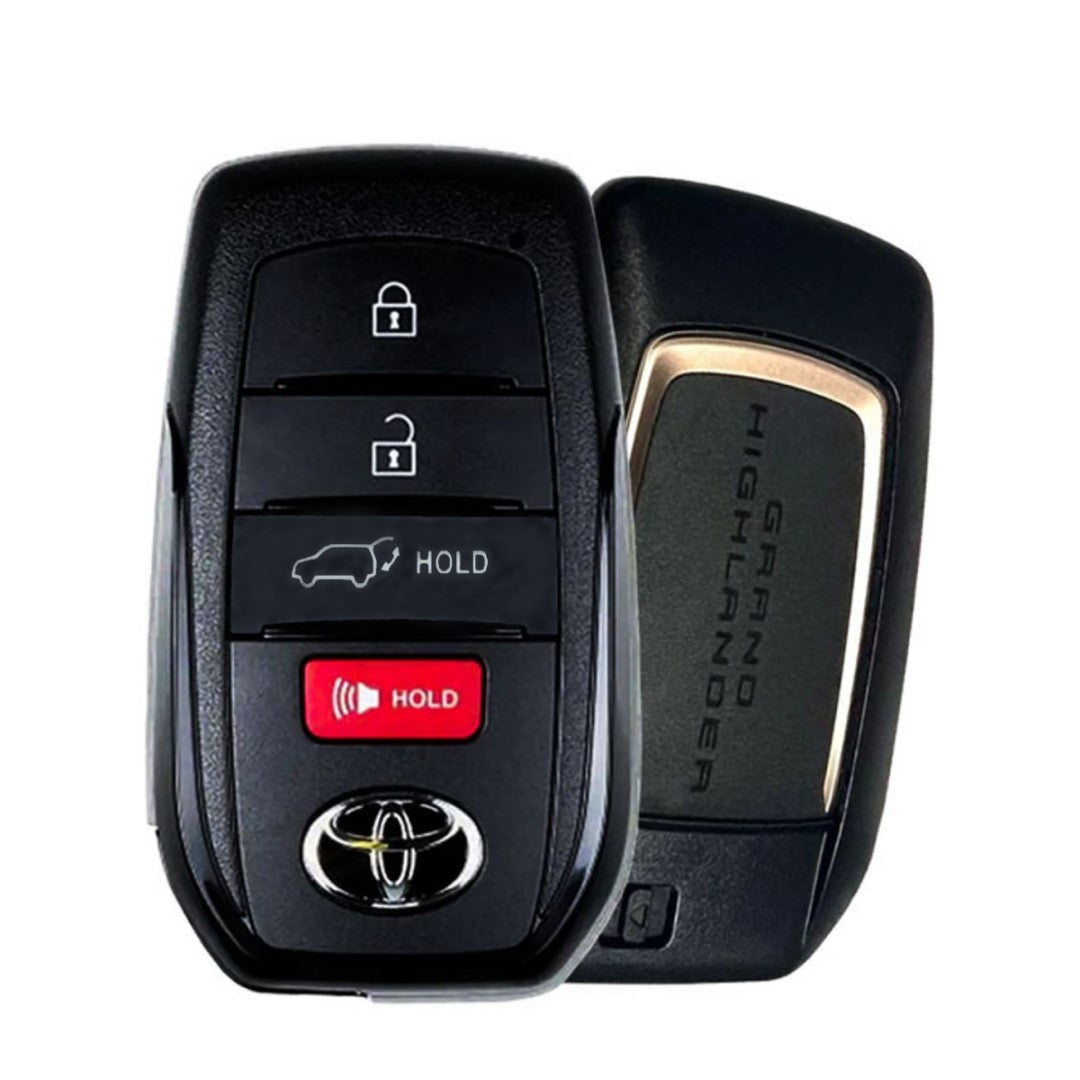 Toyota Grand Highlander 4 Button Smart Key W/ Copper Ring 8990H-0E340 ...